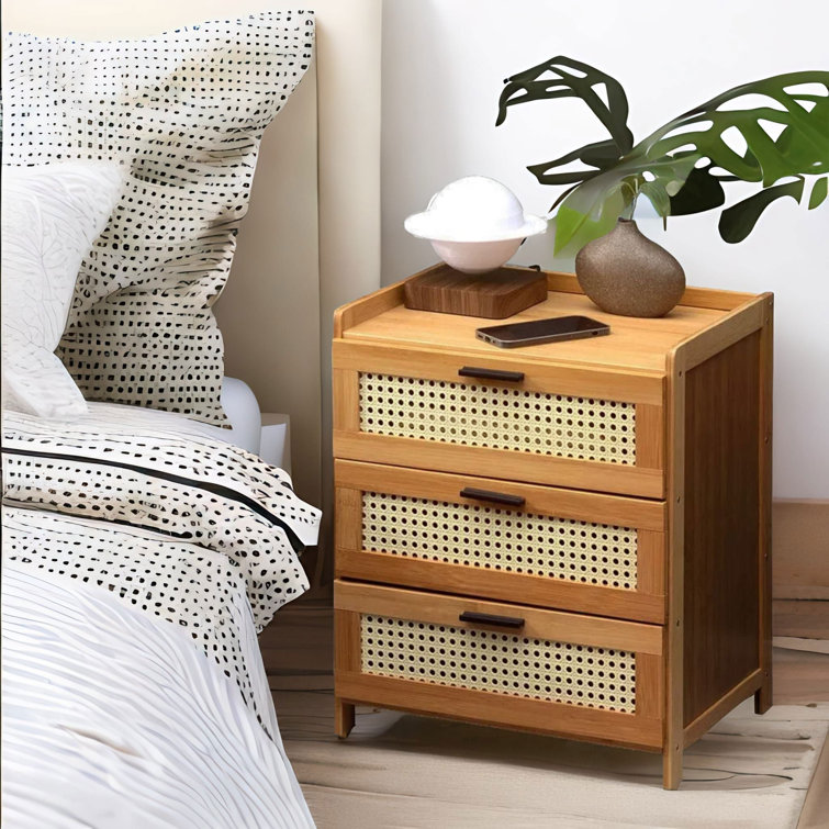 Rafaelo Mobilia Bamboo / Rattan Bedside Table | Wayfair.co.uk